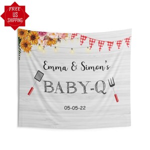 Babyq Backdrop, Baby-q Shower Decor, BBQ Baby Shower Banner, Barbecue ...