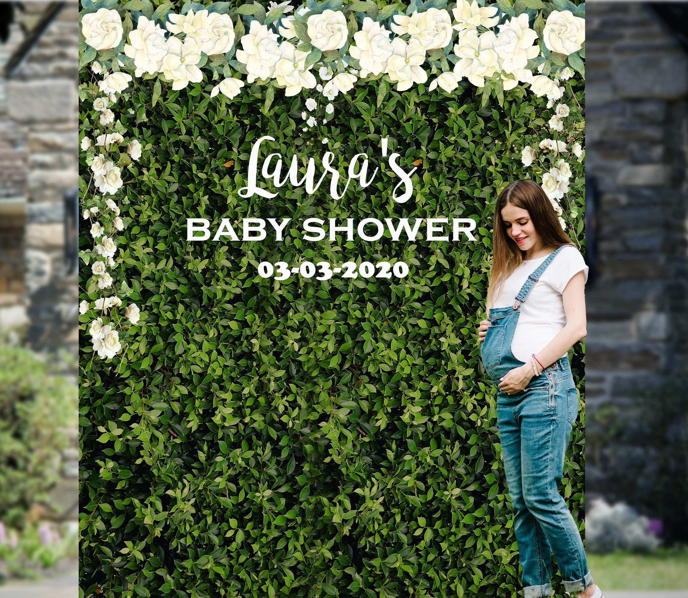 Artificial Grass Wall/ Hedge Wall Floral Baby Shower Photo | Etsy