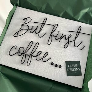 But First Coffee Wire Sign - Etsy