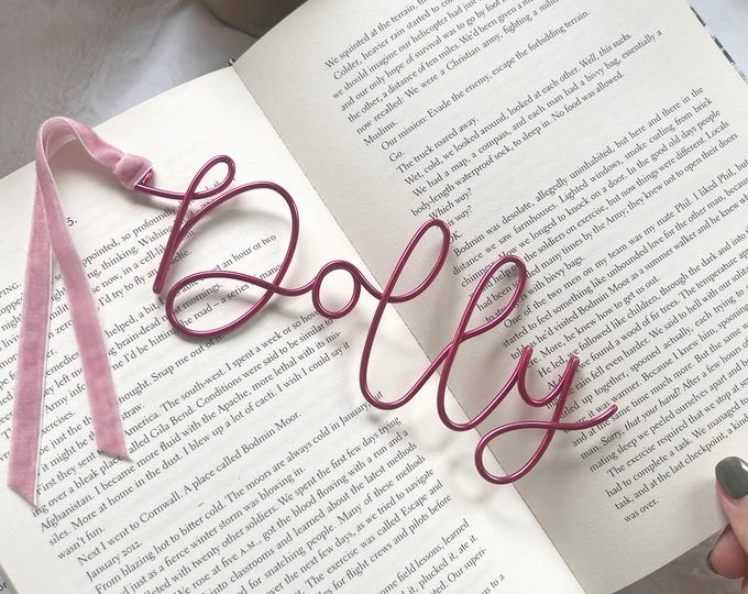 Personalised Wire Name Bookmark - Etsy