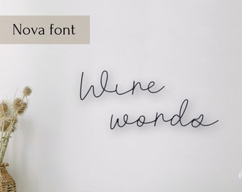 Wire Words Rose Font Wire Wall Art Custom Bespoke Wire - Etsy