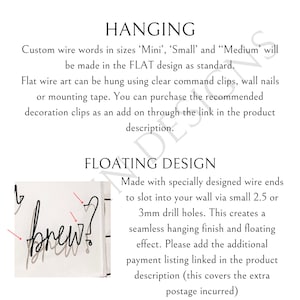 Custom Wire Words in Vinnie Font - Wire Wall Art - Wall Sign ...