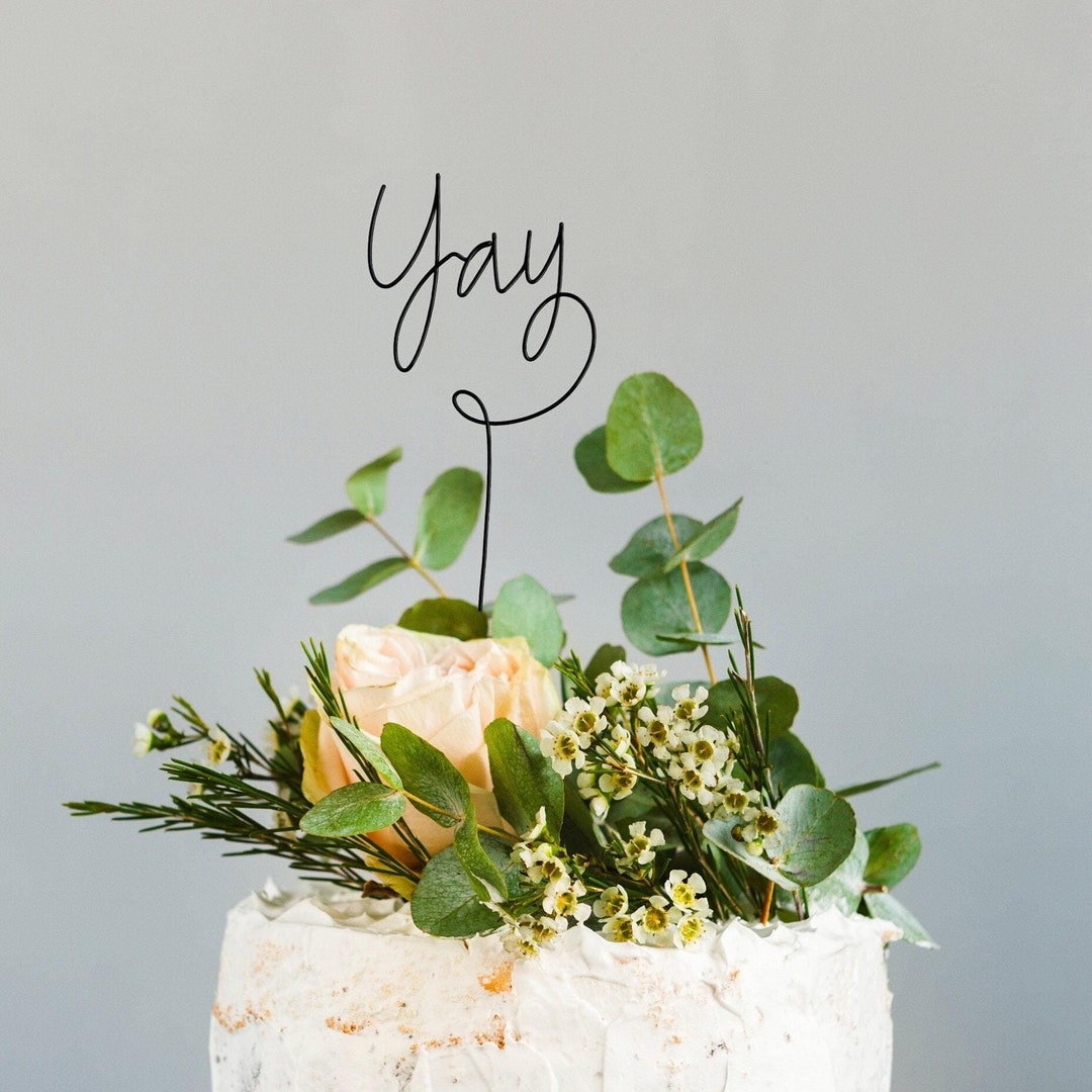 Yay Wire Cake Topper - Etsy