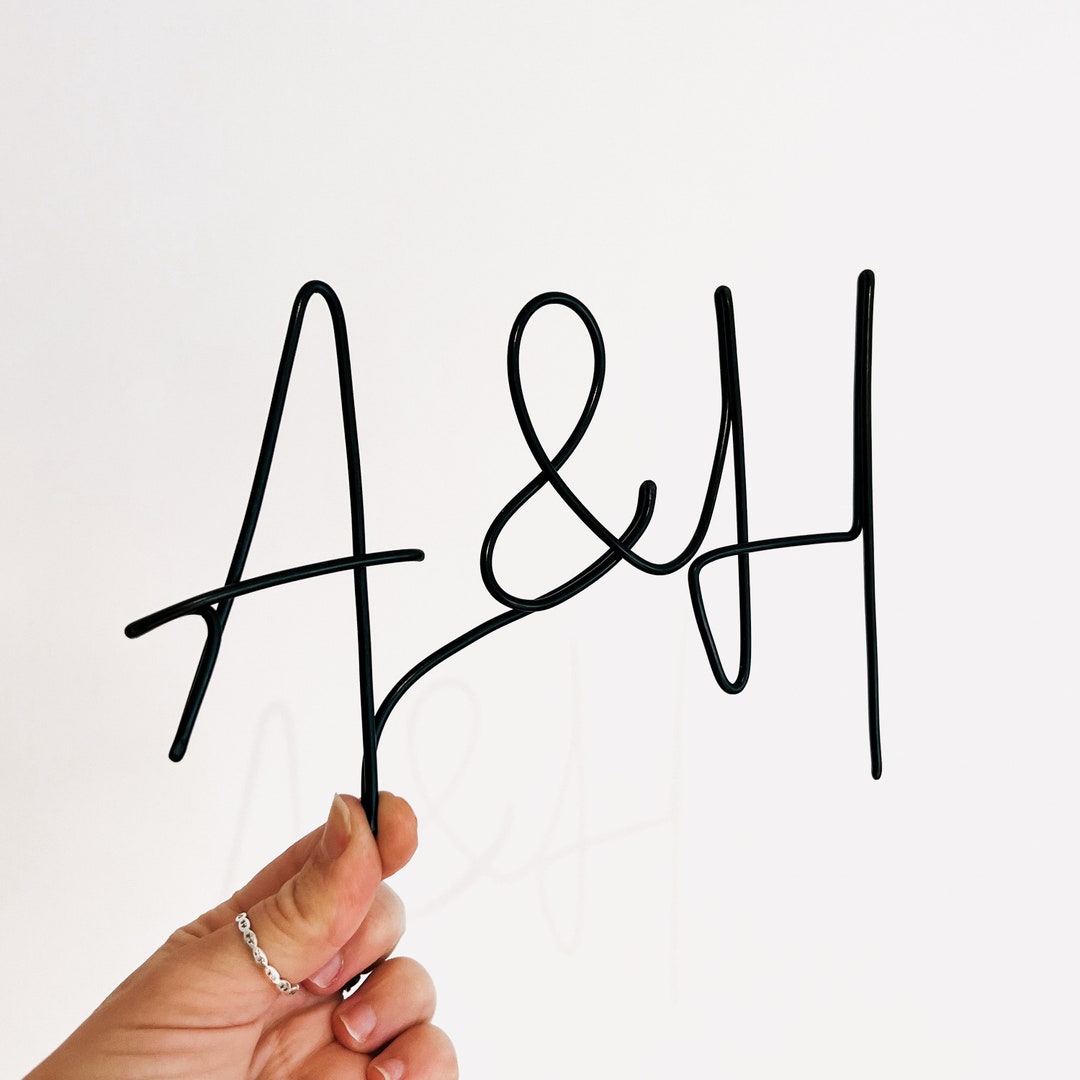Couples Wire Sign - Personalised Couple Sign - Love Wall Art - Etsy