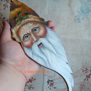Hand Painted Large Santa Claus Folk Art Ornament: Christmas - Etsy