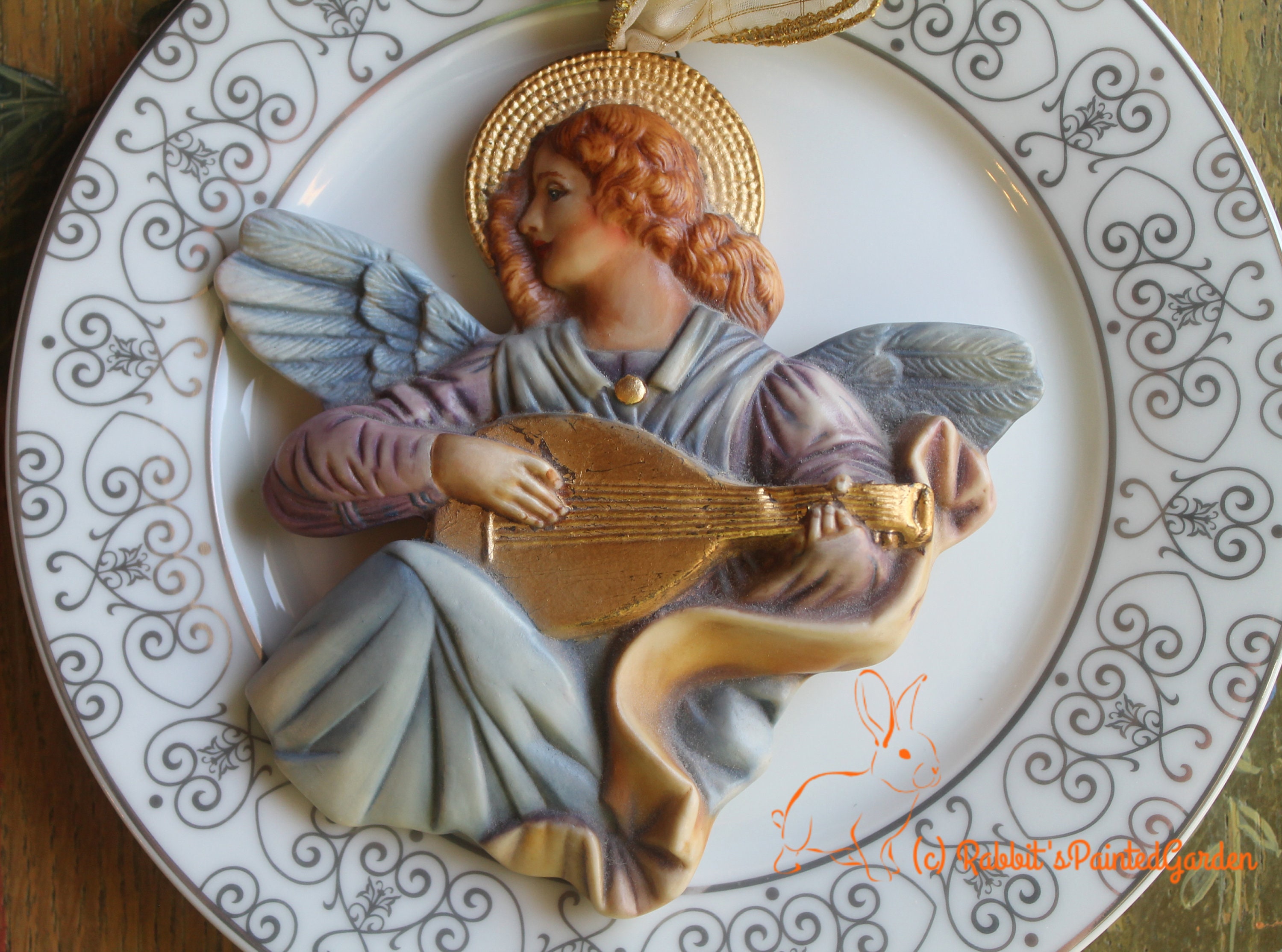 Angel Ornament / Porcelain Christmas / Folk Art / Christmas - Etsy