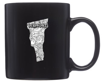 Vermont Mug State Design White Ceramic Vermont Mug 11oz & - Etsy