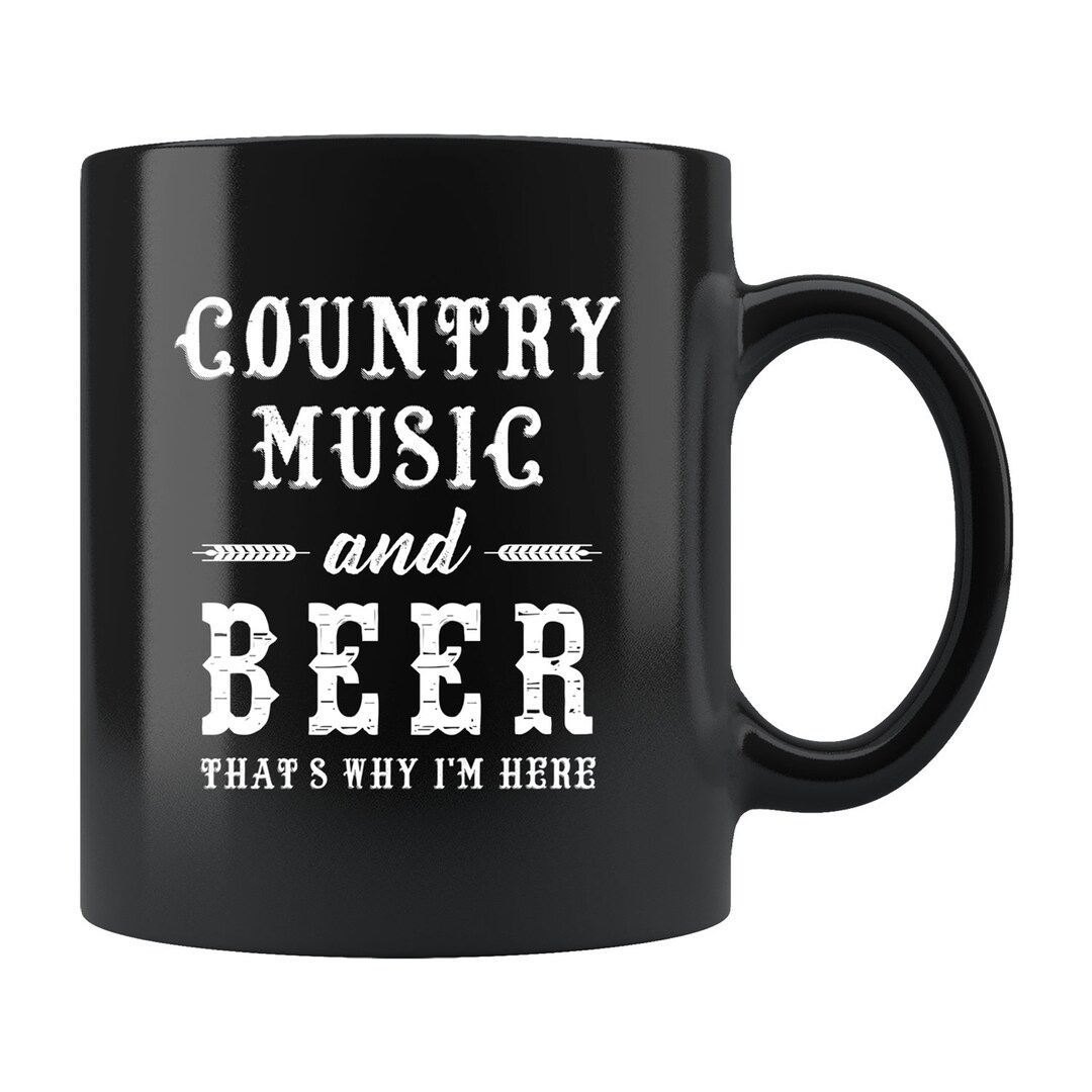 Country Music and Beer Mug. Country Music Gift. Country Gift. Cowboy ...