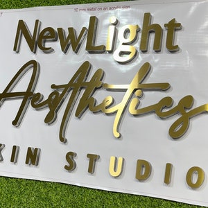 Custom 3D Business Signage, Laser Cut Metal Sign,aesthetics Clinic Sign ...