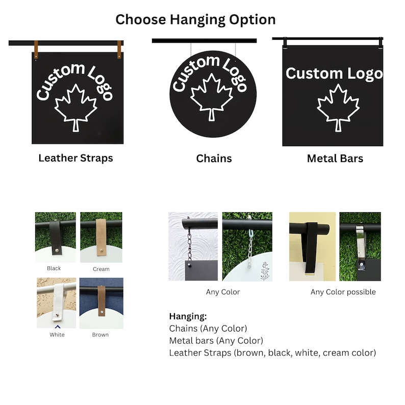 Round Hanging Blade Sign: Shop Sign, Double Sided Logo, Custom ...
