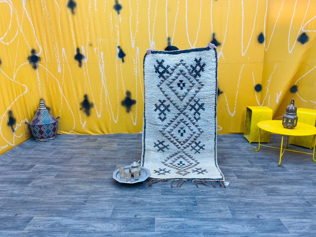 Wool by Wool Soft 5.9 Ft X 3 Ft 175 Cm X 92 Cm Moroccan Rug - Etsy