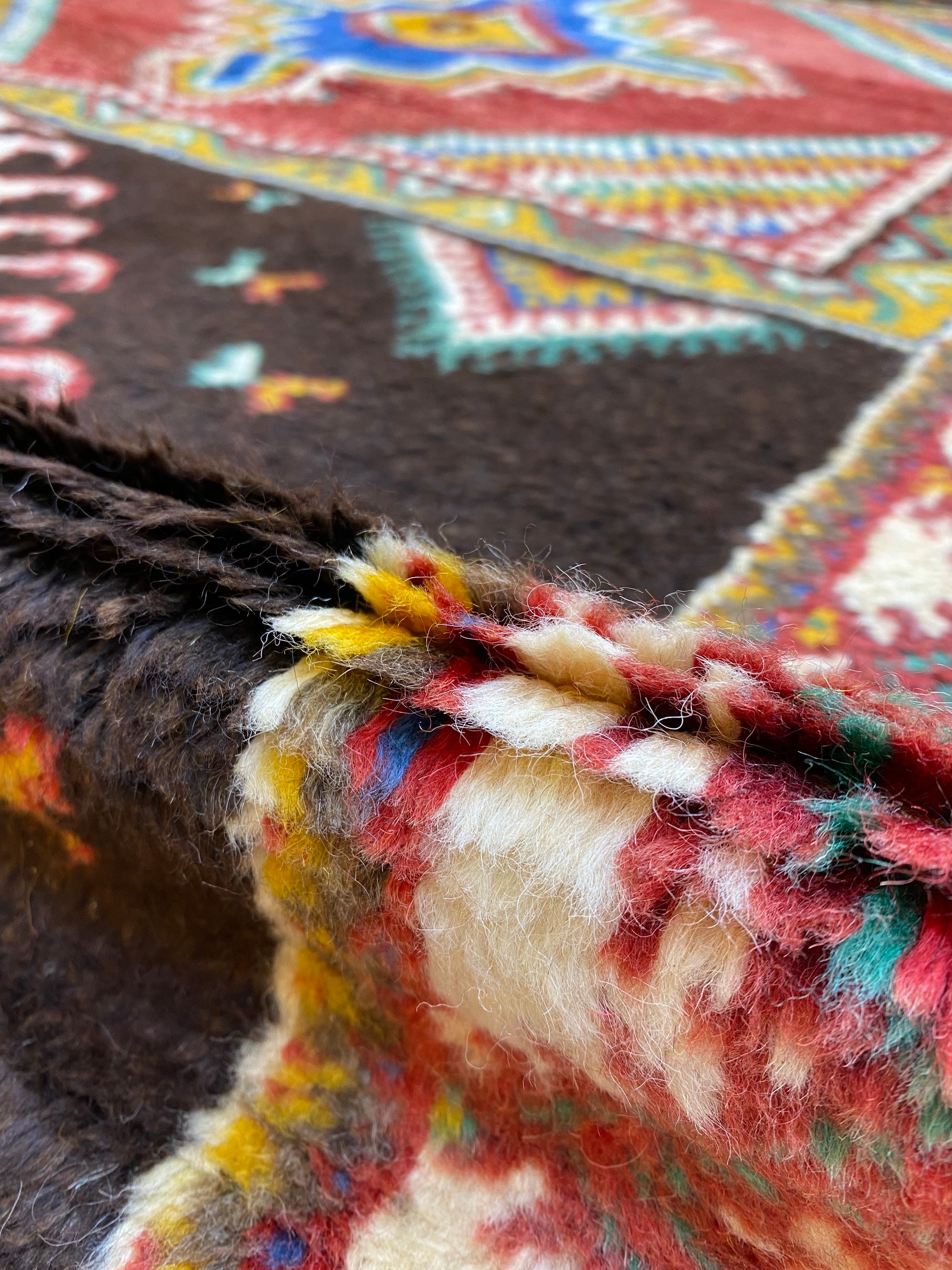 Wool Rug Handmade by wool Soft 8.8 ft x4.11 ft 263 cm | Etsy