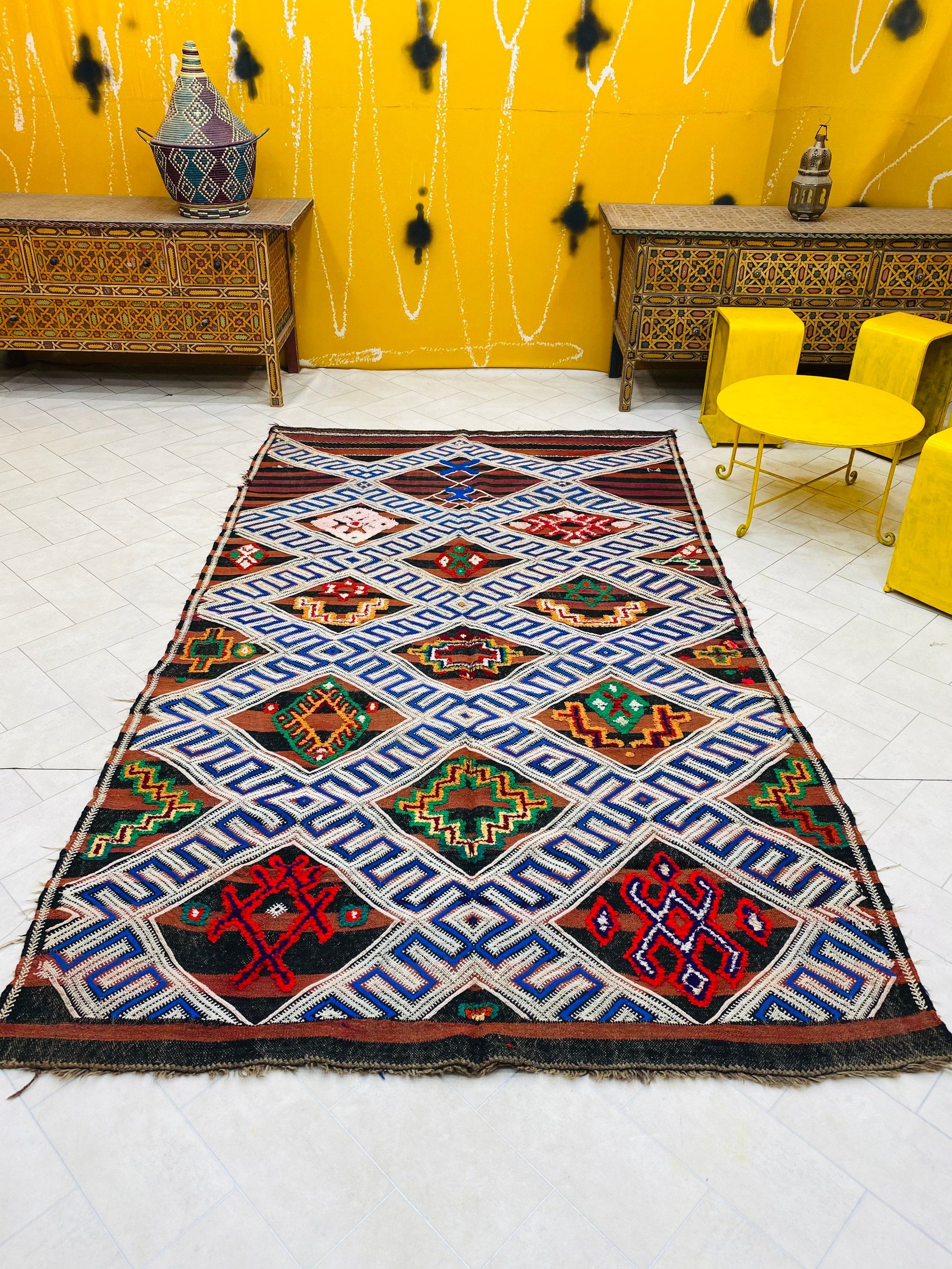 Moroccan Rug | Morocco Rug | Handmade Rug | Vintage Rug | Wool Rug (5.9 ...