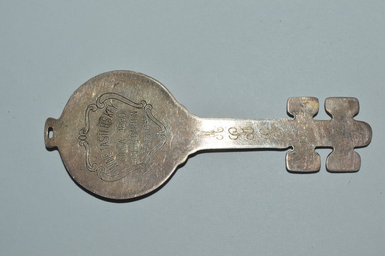 Vintage Wine Taster's Key Reed & Barton Sterling Silver Pendant 1880 ...