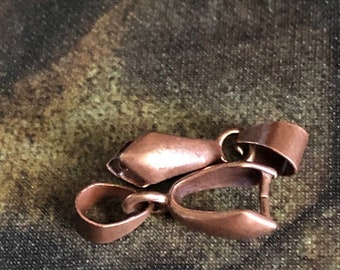 100 Pcs of Antique Copper Finished Pendant Pinch Bail 9x3.5mm - Etsy