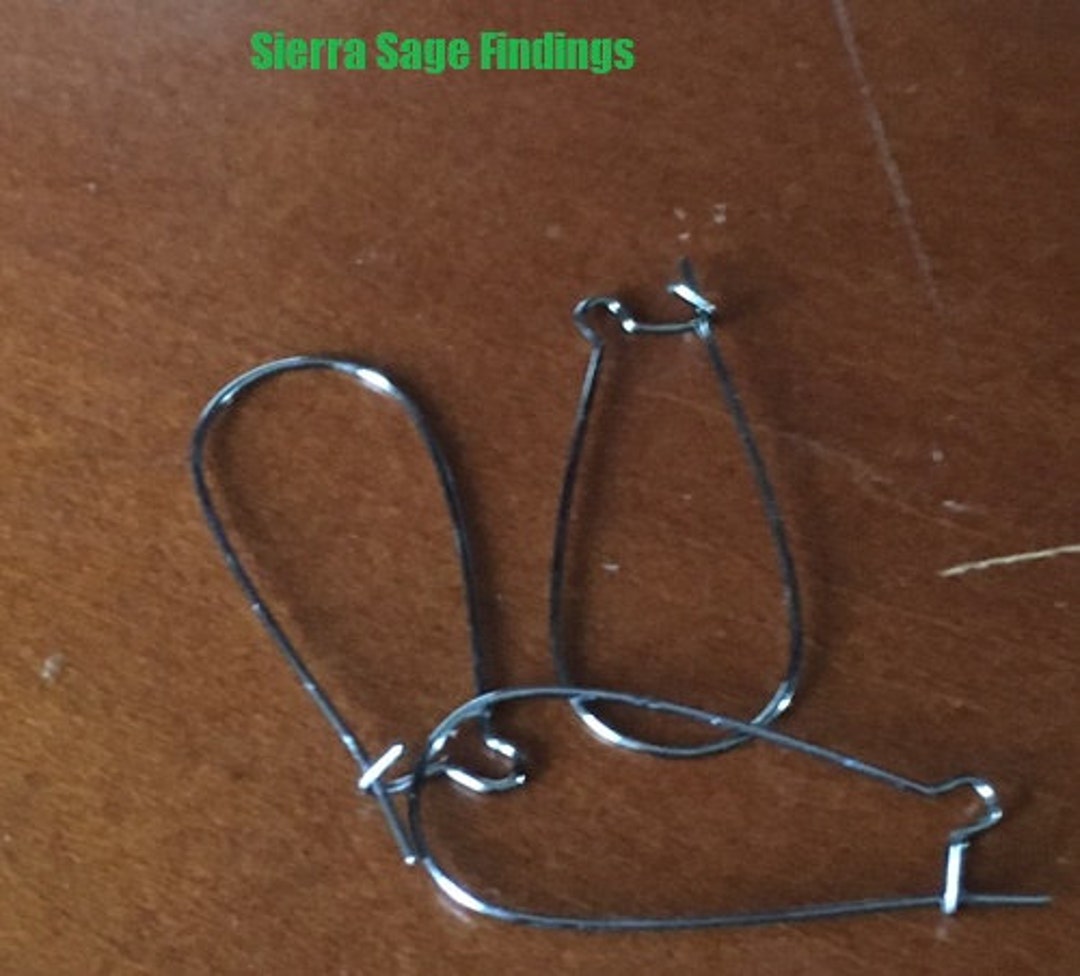 Kidney Wire Long Hypoallergenic Gun Metal - Etsy