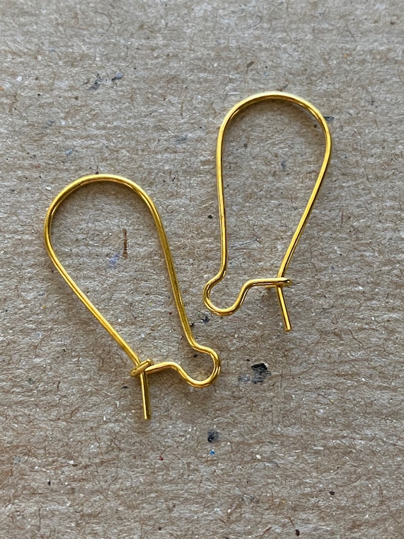 10 Pair Gold Kidney Wires | Etsy