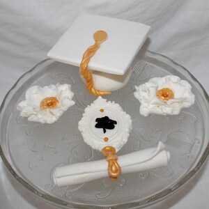 Fondant Graduation Cap Cake Topper Fondant Grad Hat Grad Hat Topper ...