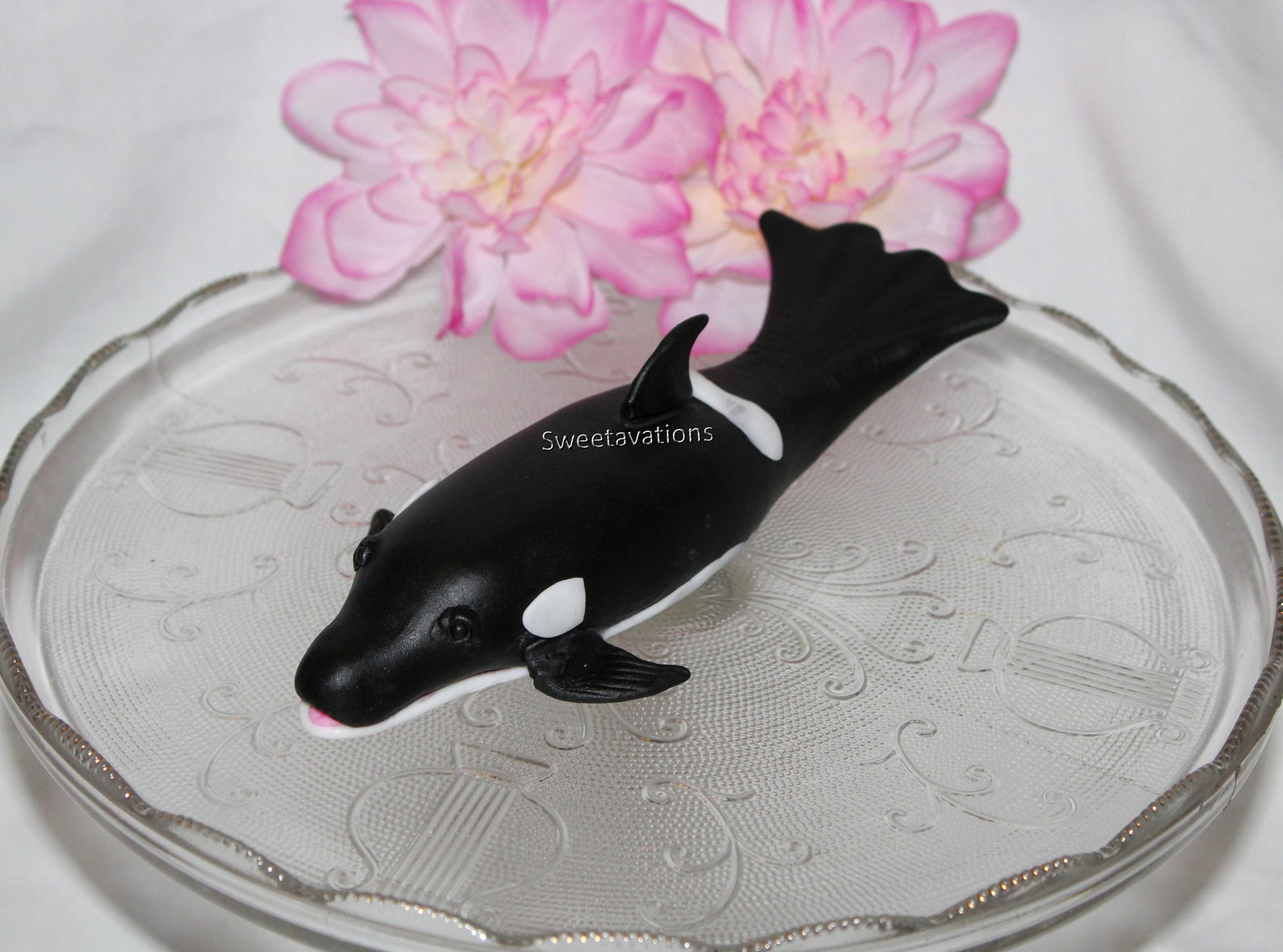 Fondant Orca Cake Topper Orca Topper Fondant Killer Whale - Etsy