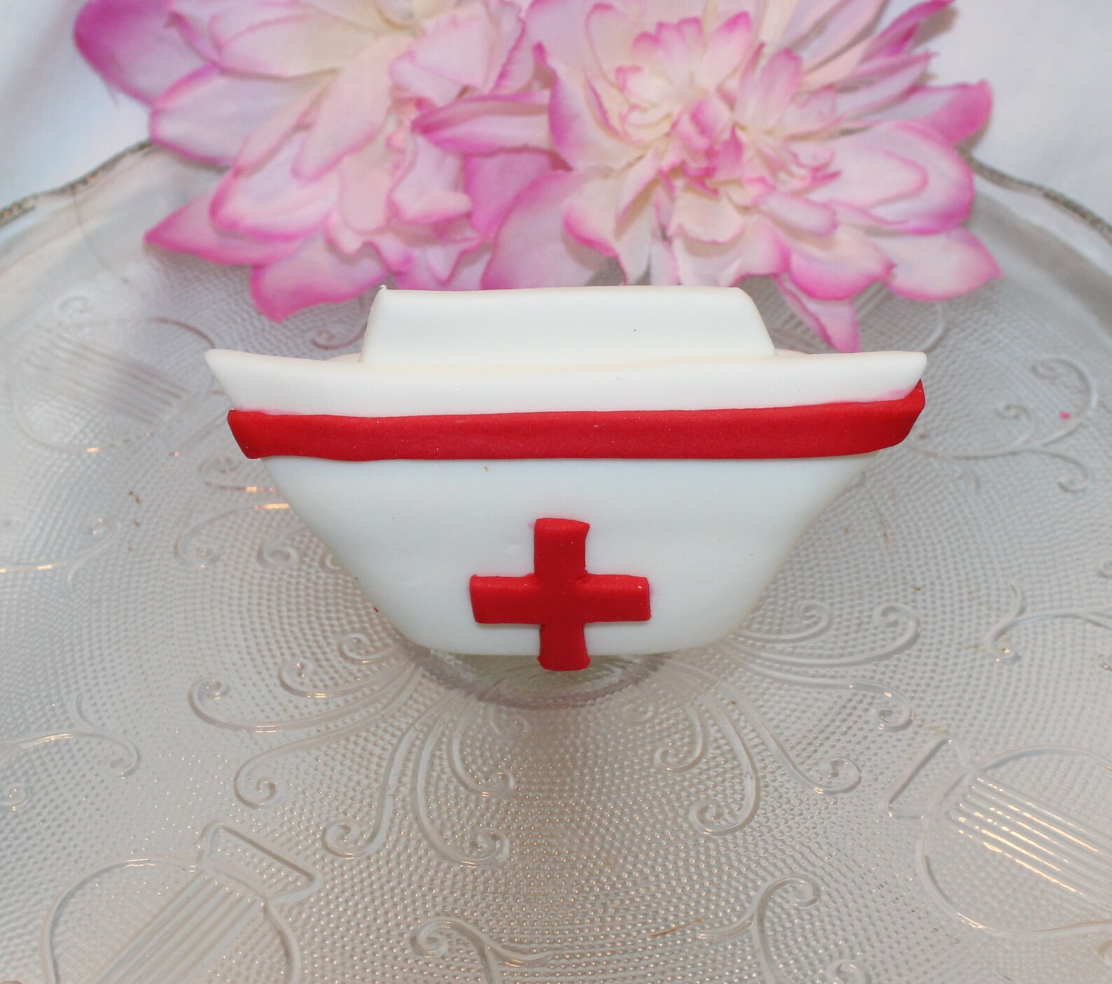 Fondant Nurse Cap Cake Topper Nurse Hat Topper Fondant - Etsy