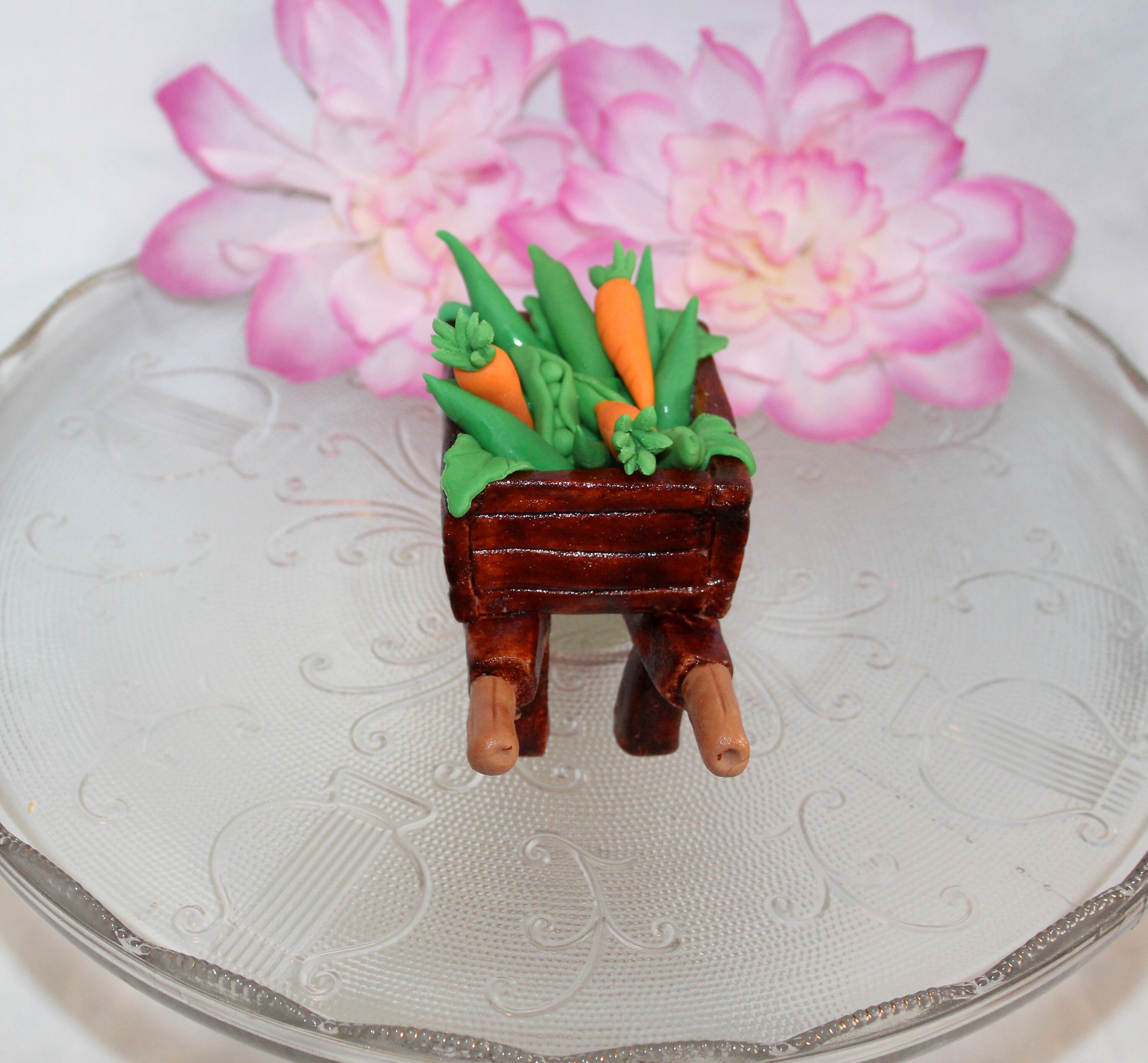 Fondant Wheelbarrow Cake Topper Wheelbarrow Topper Fondant | Etsy