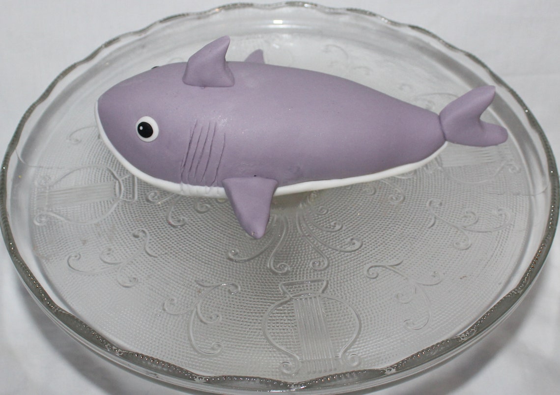 Fondant Shark Cake Topper Shark Topper Sea Creature Topper - Etsy