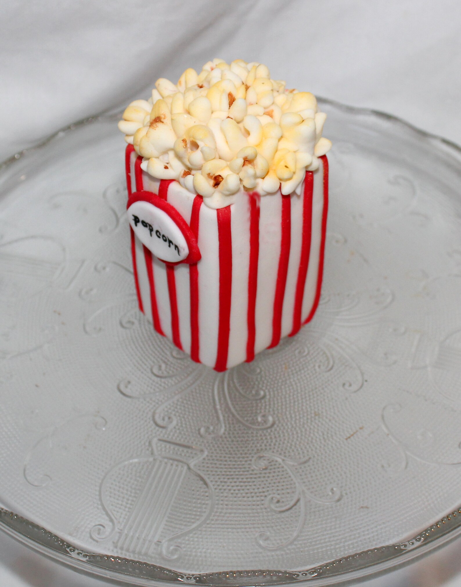 Fondant Popcorn Cake Topper Popcorn Topper Popcorn Theme | Etsy