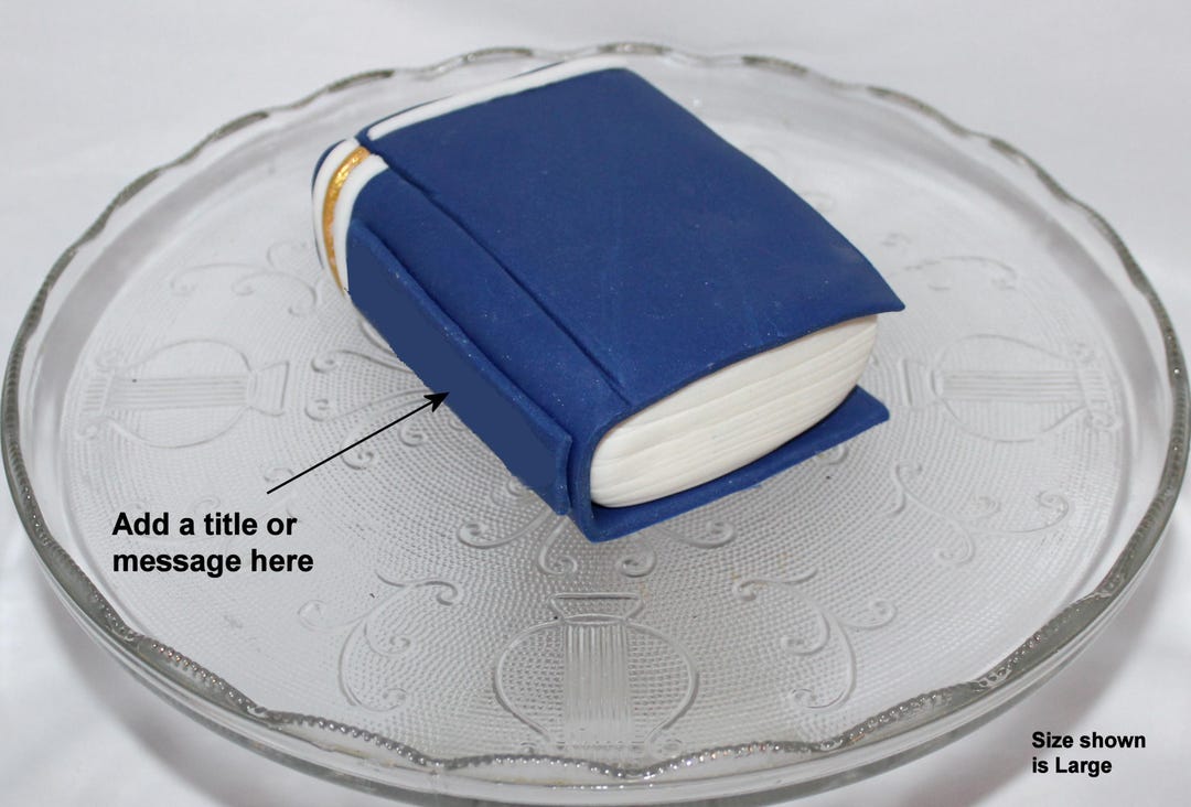 Fondant Book Cake Topper, Stacked Books, Commencement, Graduation - Etsy