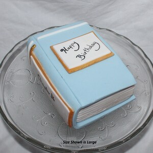 Fondant Book Cake Topper - Book Topper - Fondant Birthday - Birthday ...