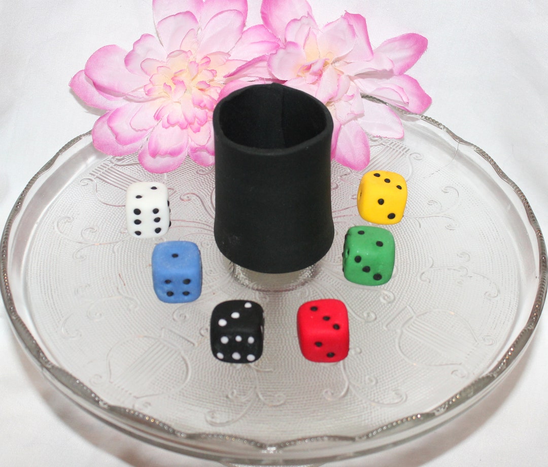 Fondant Dice Cake Topper - Casino Topper - Fondant Casino - Fondant ...