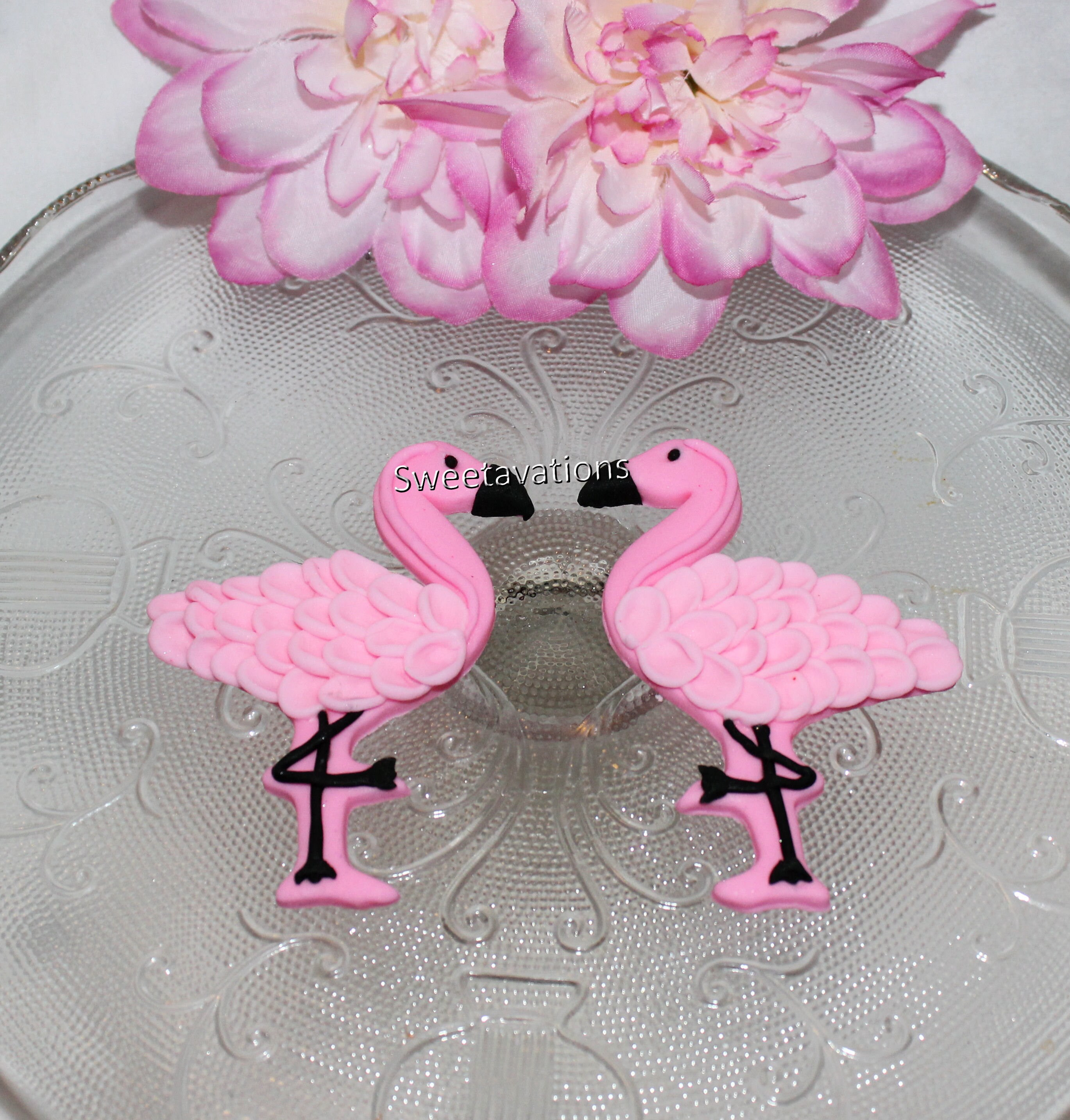 Fondant Flamingo Cake Topper Flamingo Topper Flamingo - Etsy