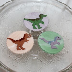 Fondant Dinosaur Cupcake Topper Dinosaur Topper Dinosaur | Etsy