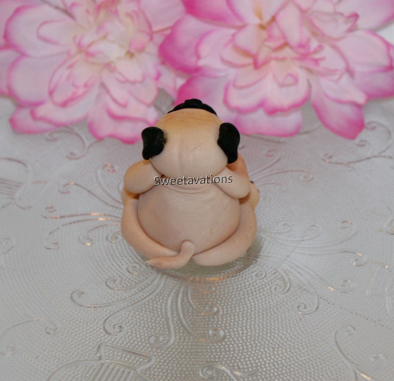 Fondant Dog Cake Topper Fondant Pug Pug Topper Fondant - Etsy