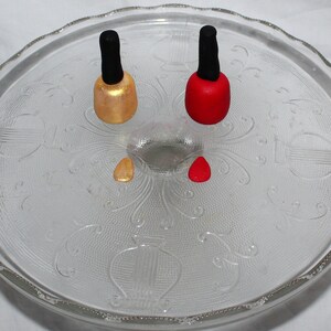 Fondant Nail Polish Cake Topper - Nail Tech Cake Topper - Fondant ...