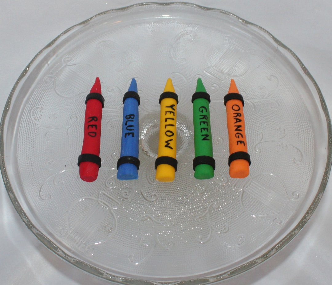 Fondant Crayon Cake Topper - Crayon Topper - Fondant Art - Art Cake ...