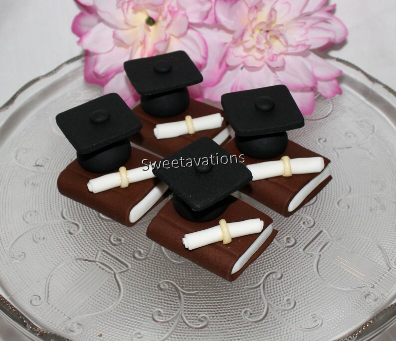 Fondant Graduation Cake Topper Graduation Cupcake Topper | Etsy