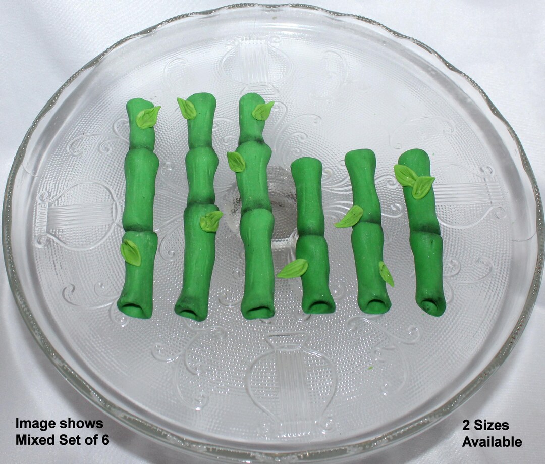 Fondant Bamboo Cake Topper, Sugar Flower, Jungle Baby Shower, Dinosaur ...