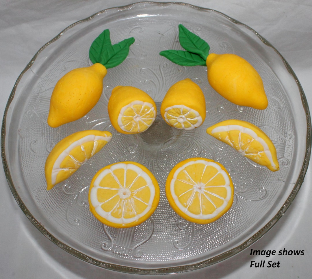 Fondant Lemon Cake Topper, Hand-sculpted Fruit, Tropical Birthday ...