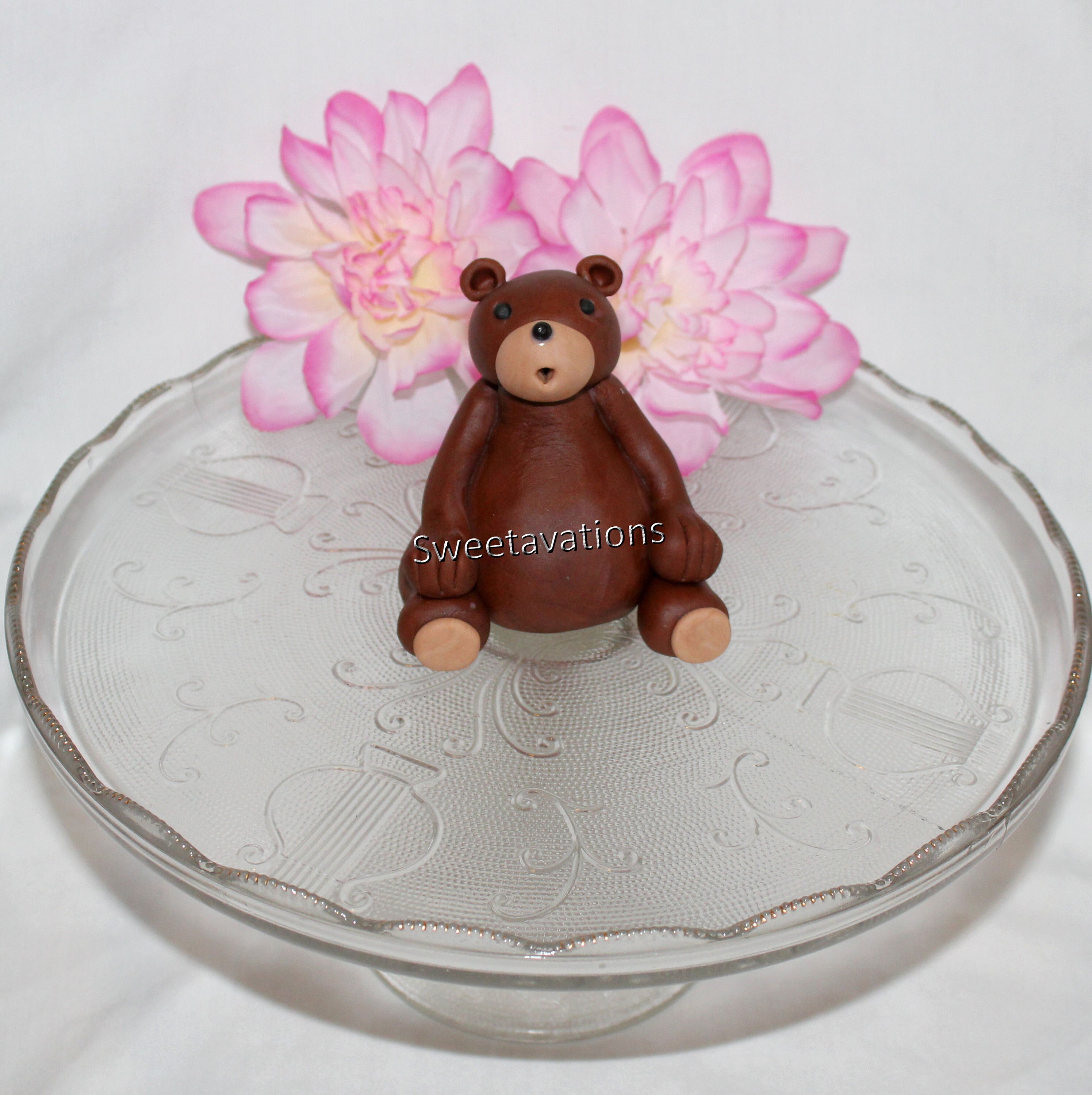 Fondant Woodland Animal Cake Topper Fondant Bear Fondant | Etsy