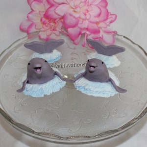 Fondant Dolphin Cake Topper Dolphin Topper Under the Sea - Etsy