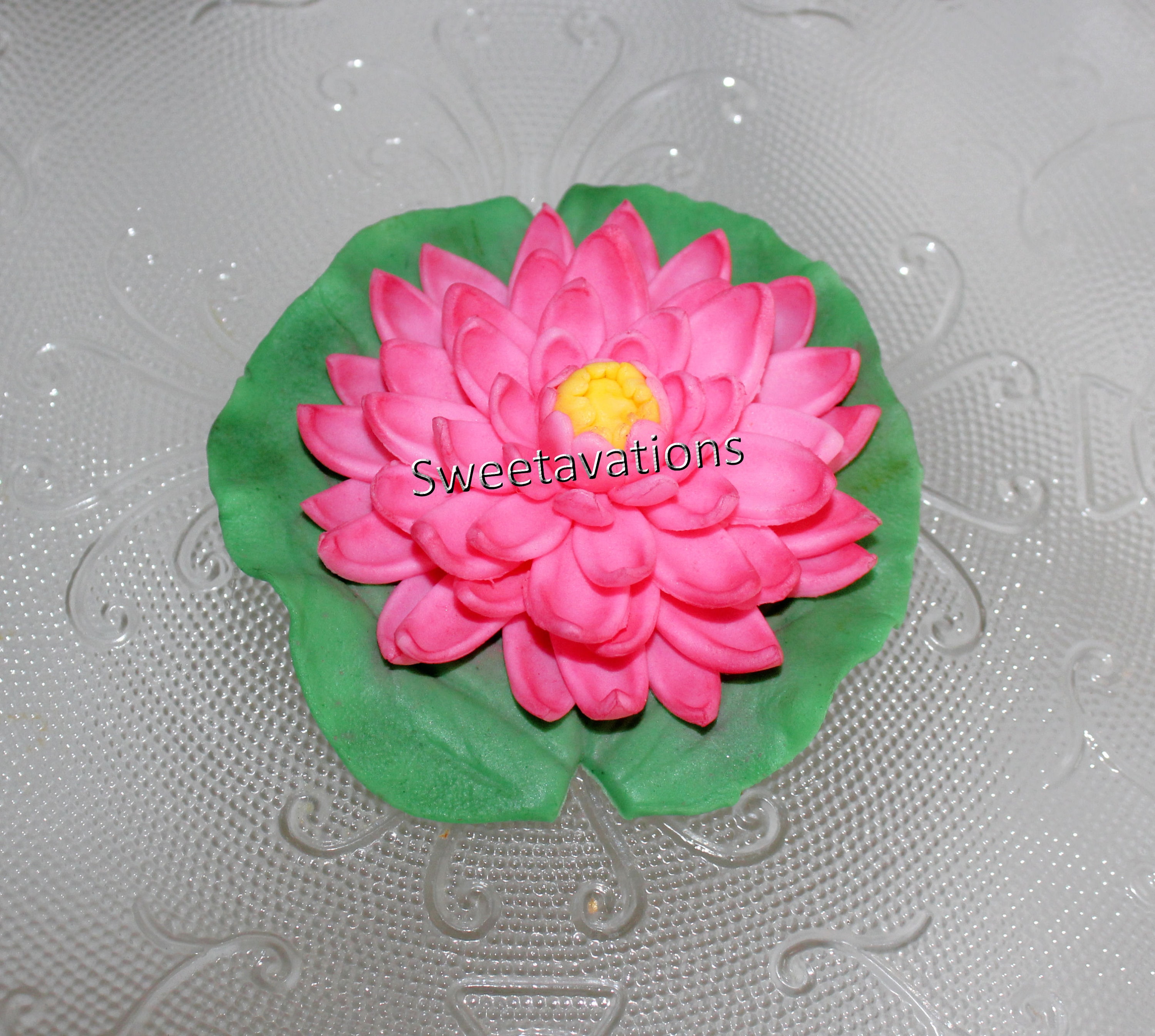 Sugar Flower Lotus Cake Topper Fondant Lotus Fondant Lily | Etsy UK
