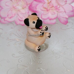 Fondant Dog Cake Topper - Fondant Pug - Pug Topper - Fondant Puppy ...