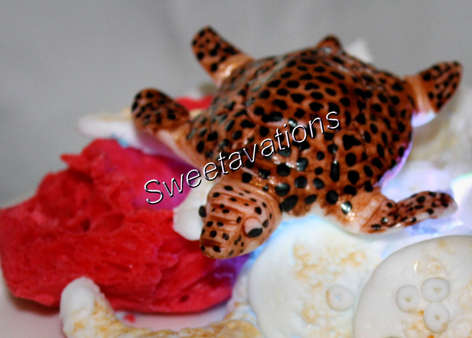 Fondant Turtle Cake Topper Turtle Topper Sea Turtle Cake - Etsy