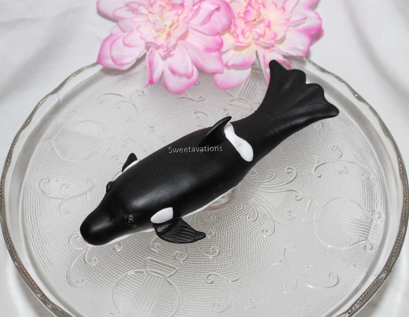 Fondant Orca Cake Topper Orca Topper Fondant Killer Whale - Etsy