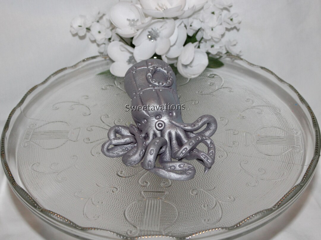Fondant Octopus Cake Topper - Octopus Topper - Steampunk Topper ...