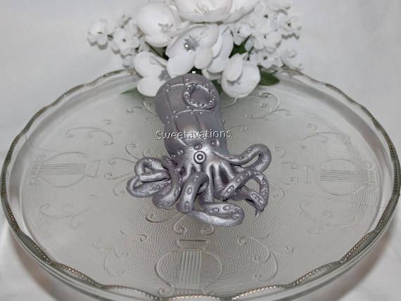 Fondant Octopus Cake Topper Octopus Topper Steampunk | Etsy