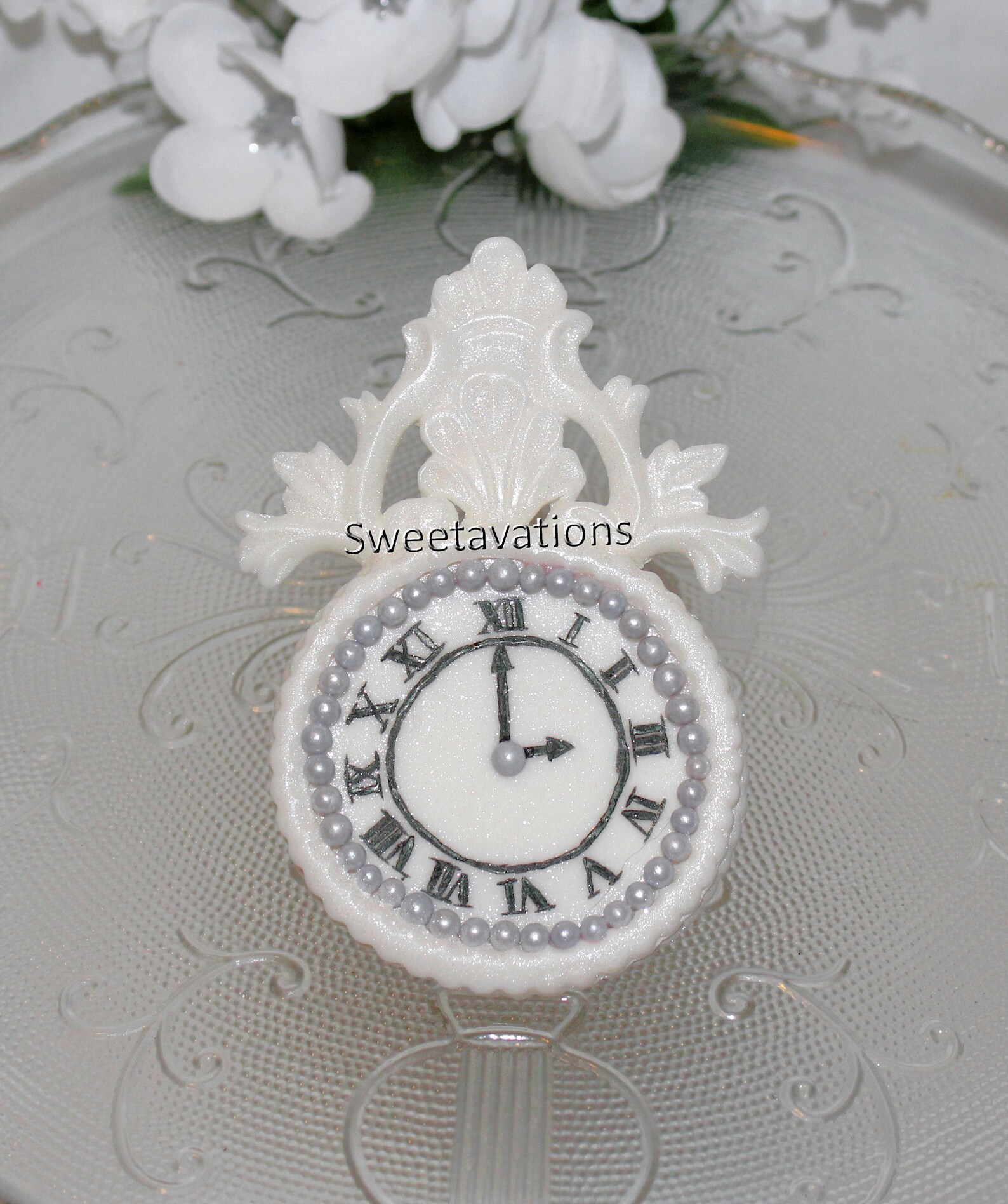 Fondant Clock Cake Topper Steampunk Topper Fondant - Etsy