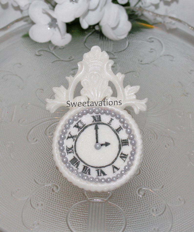 Fondant Clock Cake Topper Steampunk Topper Fondant - Etsy