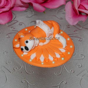 Fondant Baby Fox Cake Topper Fondant Baby Baby Fox Shower Topper ...