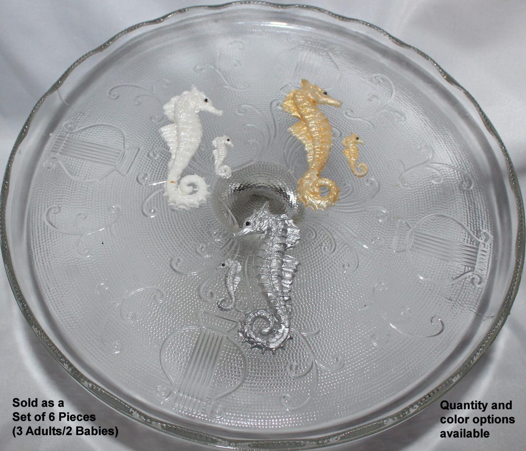 Fondant Seahorse Cake Topper - Sea Creature Topper - Seahorse Cake ...